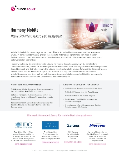 Harmony Mobile Lösungsübersicht