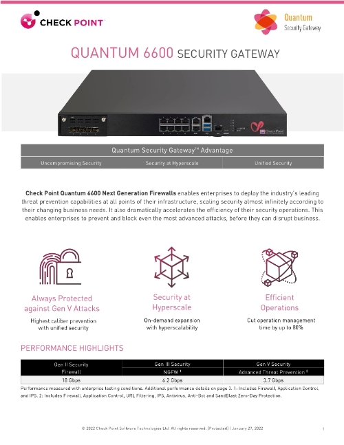 Check Point Quantum 6600 Security Gateway